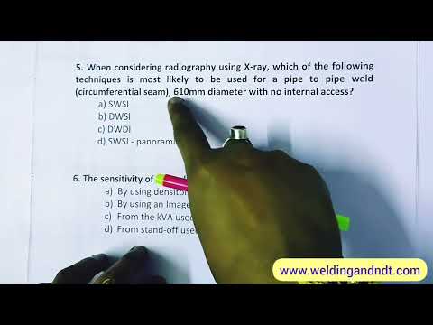 [English] CSWIP 3.1: Question & Answers -  Chapter 5 (Non Destructive Testing - NDT)