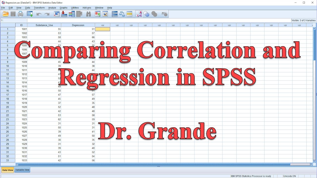 Comparing Pearson Correlation and Linear Regression in SPSS