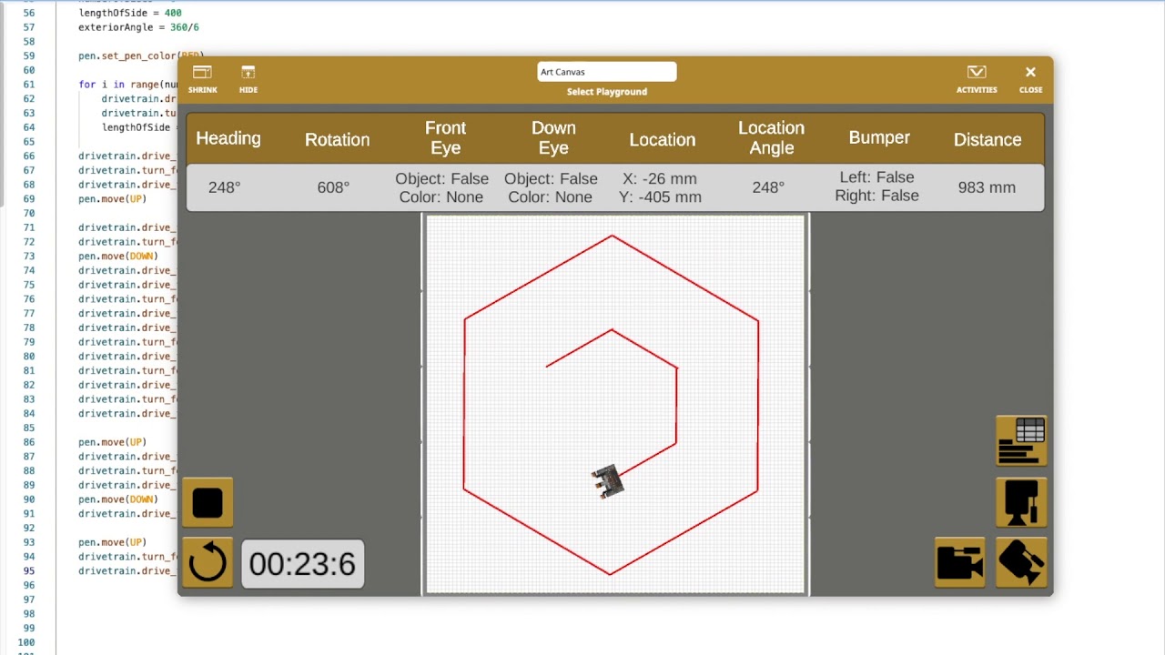 Geometric Hexagon Cubes - VEXCode VR - Python