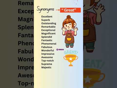 Synonyms of "GREAT" #englishspeaking #englishvocabulary
