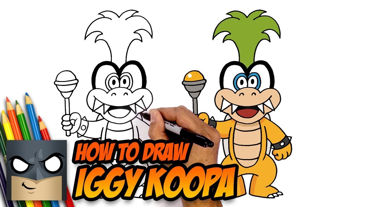 How to Draw Iggy Koopa | Super Mario | Step-by-Step Tutorial