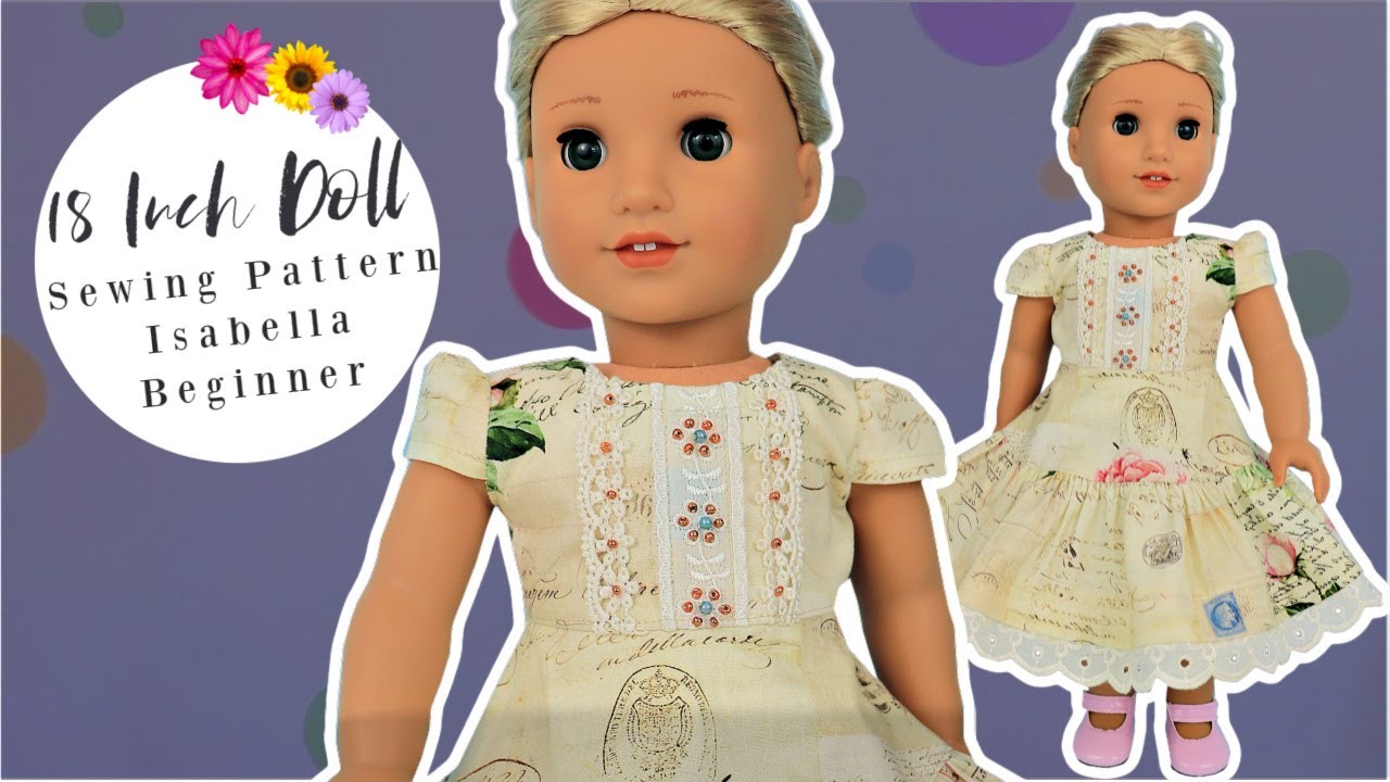 Doll Sewing Pattern | Quick Isabella Dress | Frocks & Frolics