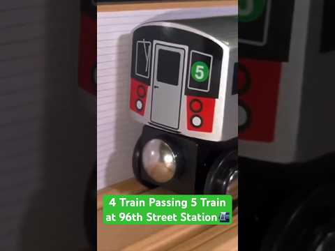 4 Train Passing 5 Train at 96th Street Station #nyc #newyork #subway #mta #train #railway #nycsubway