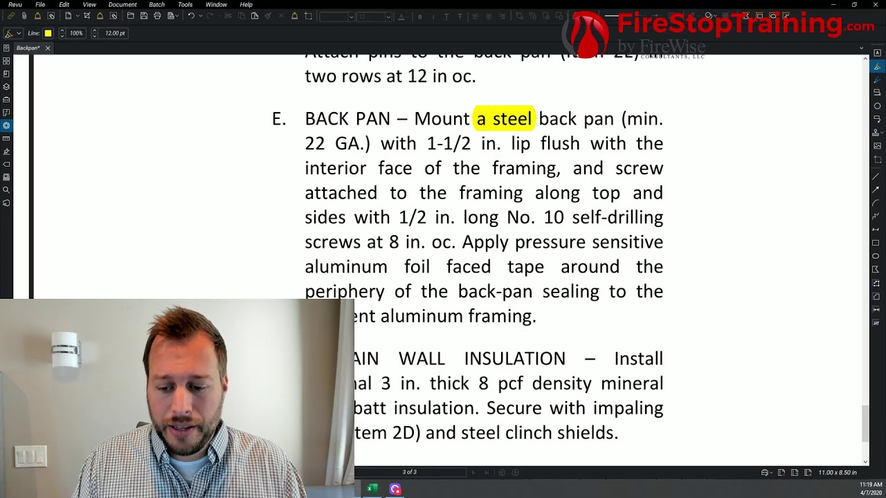 Firestopping at Backpan