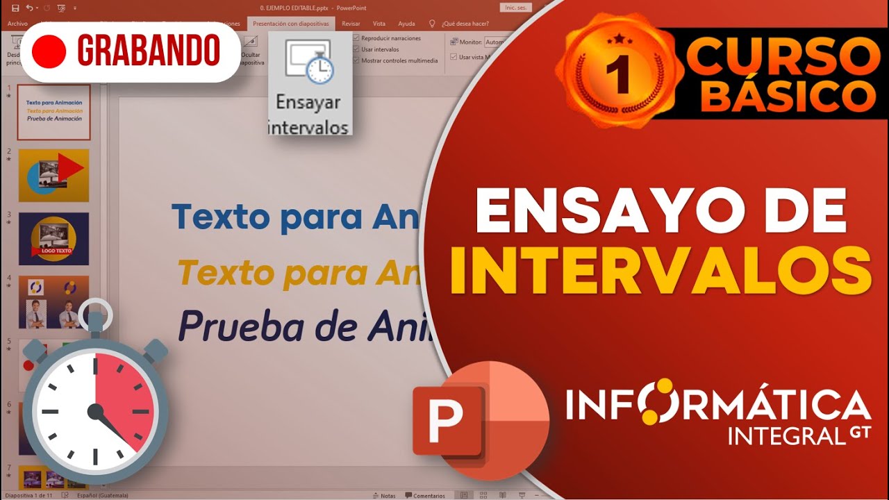 ENSAYO DE INTERVALOS EN POWER POINT | Curso Básico