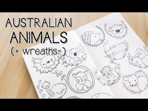 Drawing Kawaii Australian Animals | Doodles with Circles