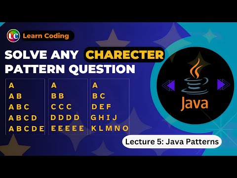 Learn Character Pattern Programs in Java | Learn Coding - Mind Luster