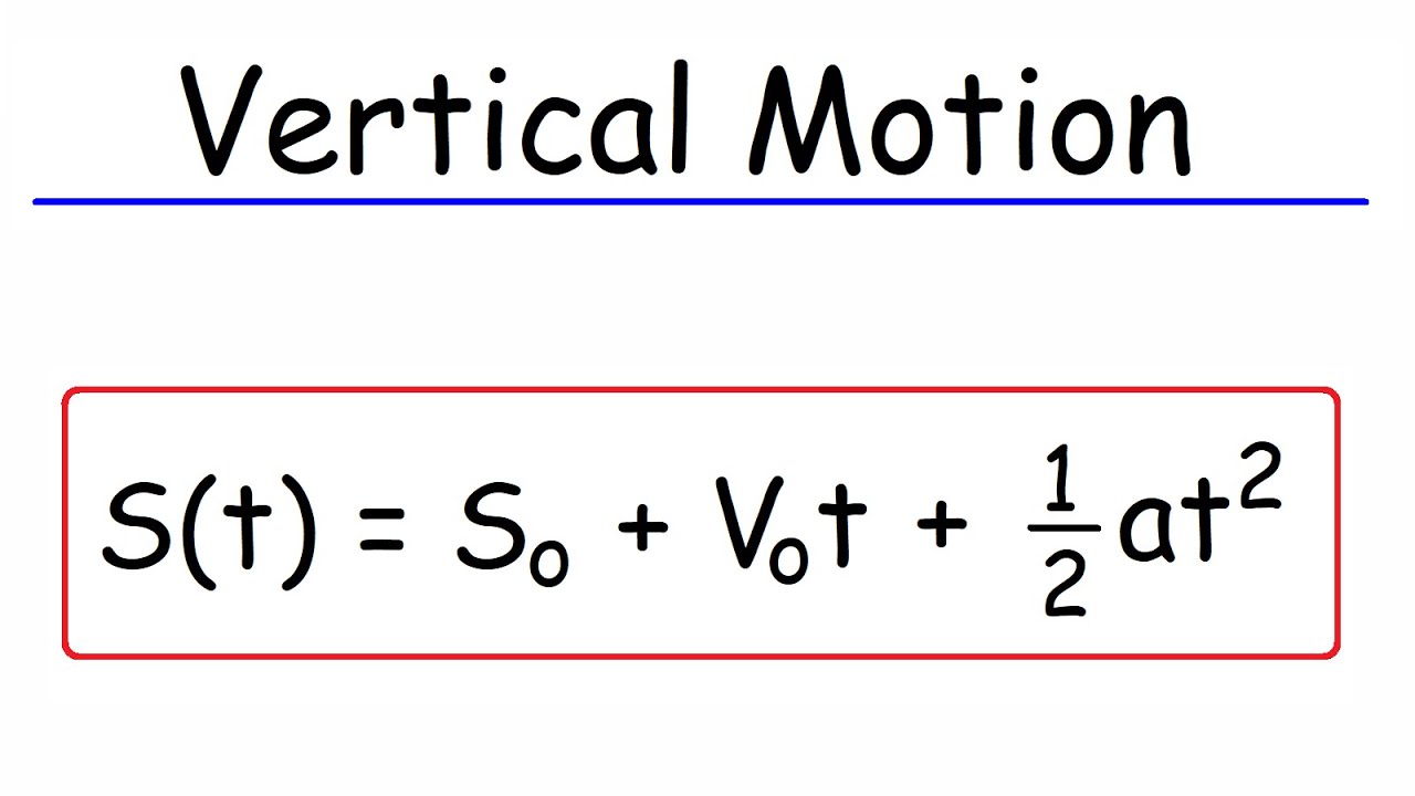 Vertical Motion - Calculus