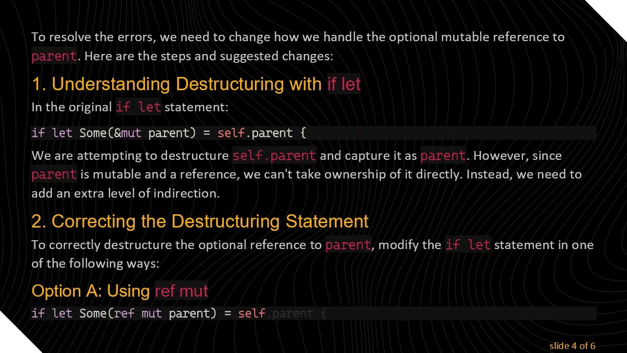 Resolving the Cannot move out from behind mutable reference to Option Error in Rust