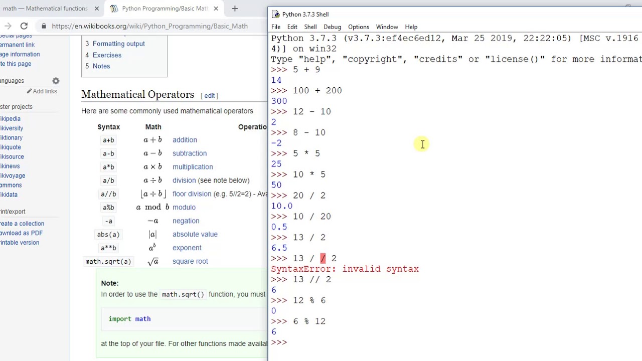 Python Math, Functions, Operators - Python Tutorial#3