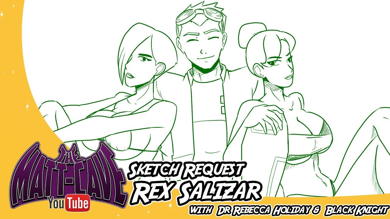 Sketch Request - Rex Salazar with Dr Rebecca Holiday and Black Knight