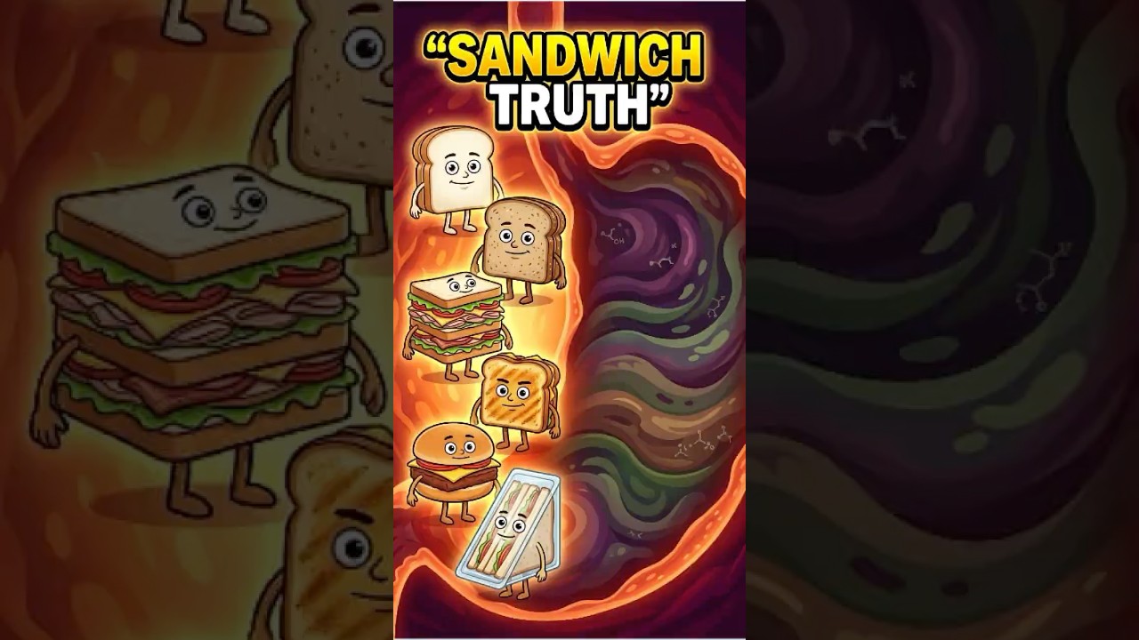 Sandwiches–Simple But Not So Simple Inside Your Body🥪#sandwich #sandwichgang #foodfacts  #animation