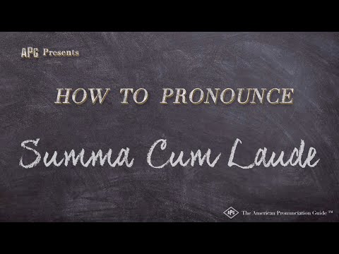 How to Pronounce Summa Cum Laude (Real Life Examples!)