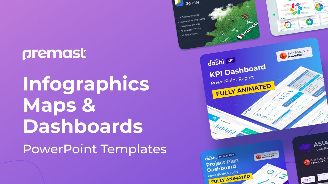 Infographics, Dashboards, Maps PowerPoint Presentation Templates