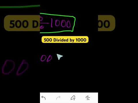 500 Divided by 1000 #maths #mathstricks #tricks