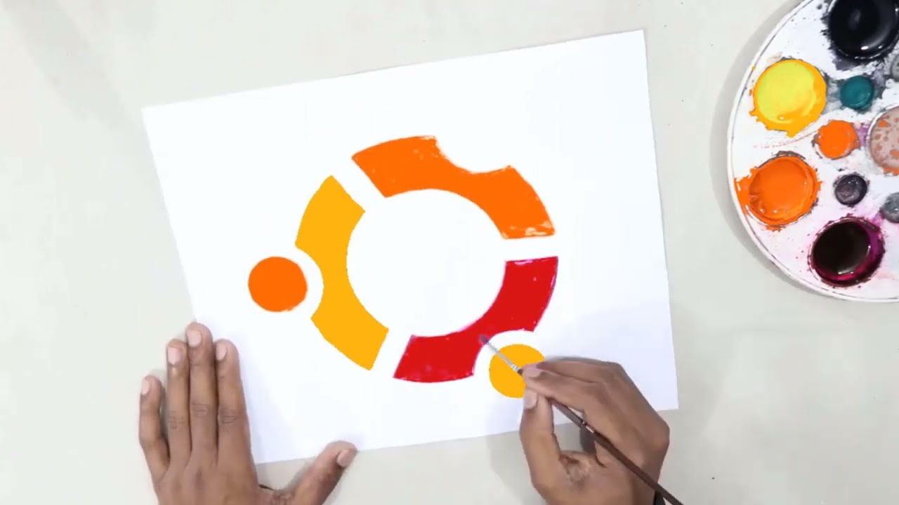 How to draw the Ubuntu logo