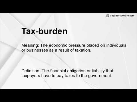 Tax-burden Meaning