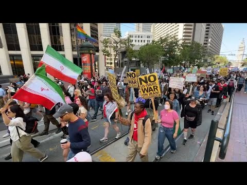 Anti-war demonstrators protest in SF over US airstrikes in Iran: 'We support the Iranian people'