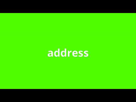 what is the meaning of address.