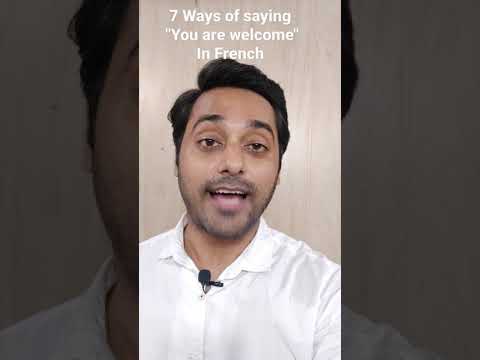 French for beginners | 7 ways to say "You are welcome" in French. #shorts