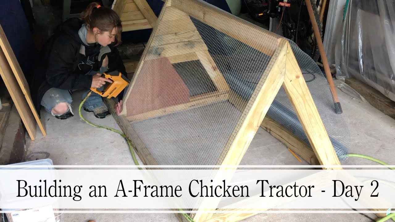 Building an A-Frame Chicken Tractor - Day 2