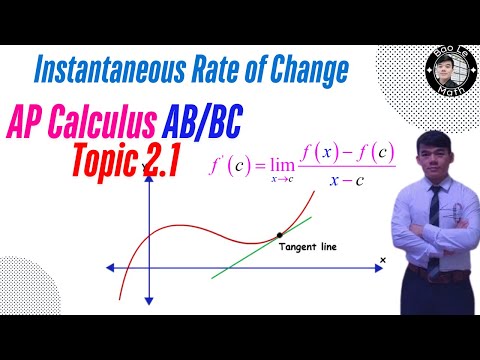 AP Calculus AB/BC | Topic 2.1 | From Average to Instant: Mastering Instantaneous Rate of Change