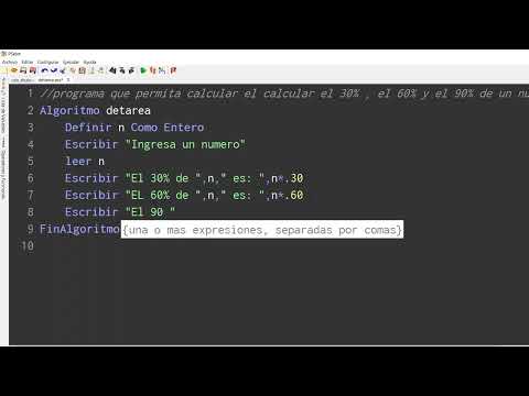 Programa que permita calcular el calcular el 30% , el 60% y el 90% de un numero cualquiera