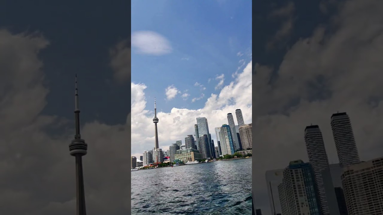 Toronto skyline 2025#summer #water #lake #boat #torontolife #toronto #canada