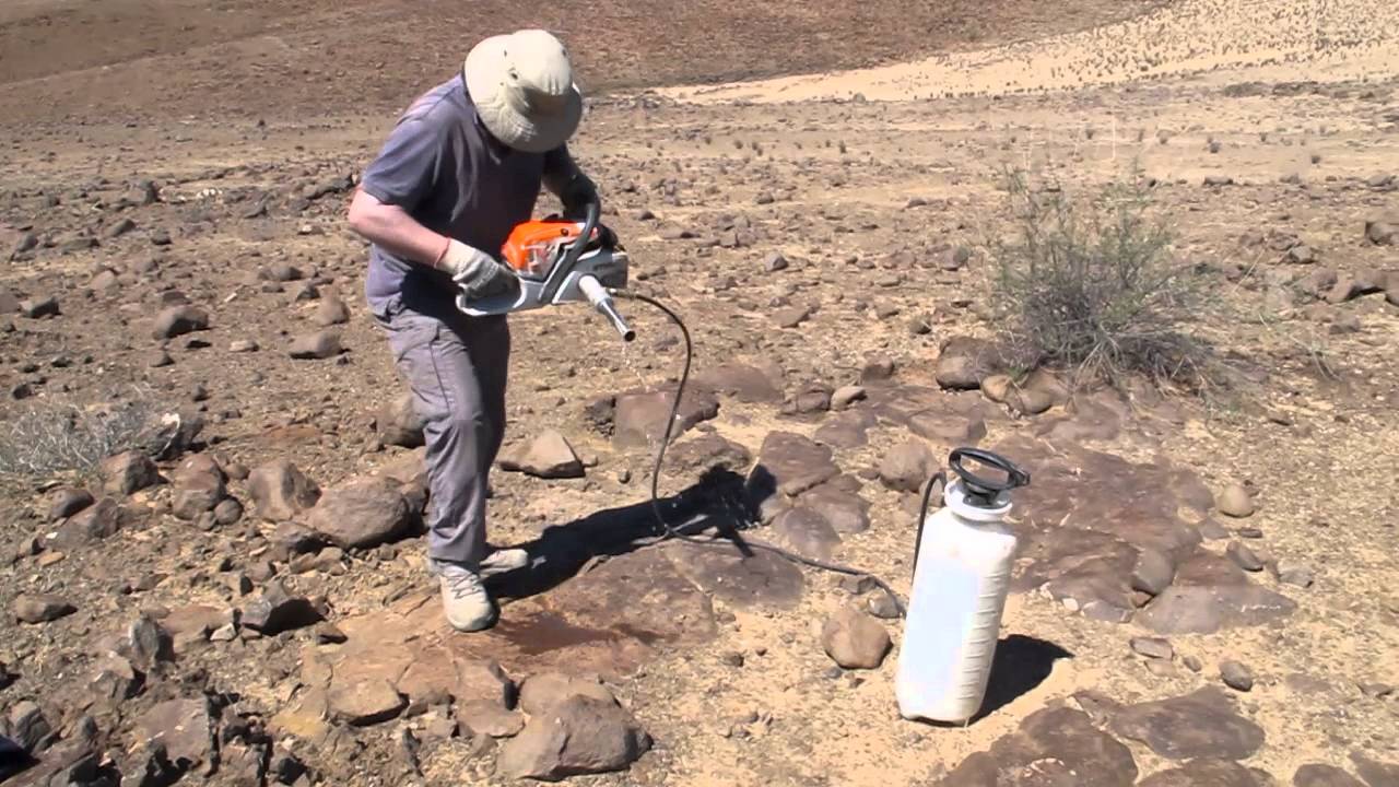 Drilling Core samples in the field