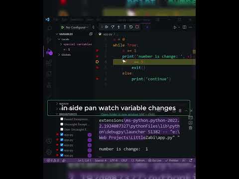 how to debug python code inside vs code #shorts