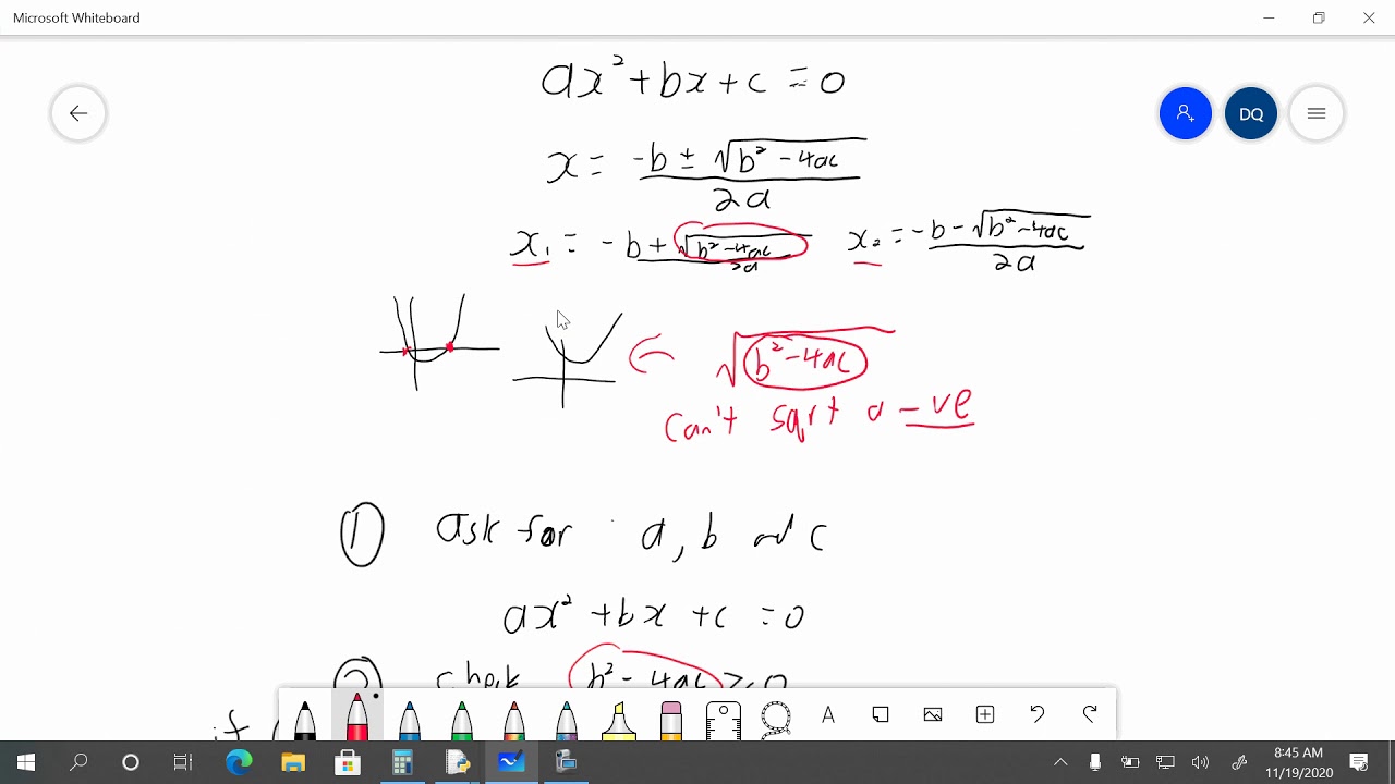 Solve Quadratics with a Python program