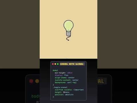 👉 Create Light ON & OFF Animation Using Only HTML & CSS | No JavaScript Needed! 💡