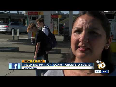 'Help me, I'm rich' scam targets drivers
