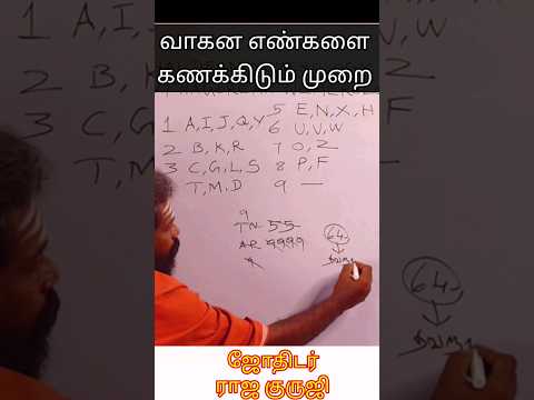 வாகன எண்களை கணக்கிடும் முறை... | #shorts #lucky #fancy #car #bike #numerology #number #numbers #123