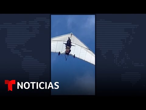 Hazaña aérea: dos cubanos llegan a EE.UU. en ala delta | Noticias Telemundo