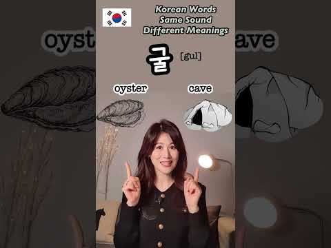 Two meanings of the word 굴! And little dialogs #koreanlanguage