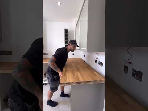 How To Install Kitchen Worktops #howto #homeimprovement #kitchen #diy #shorts