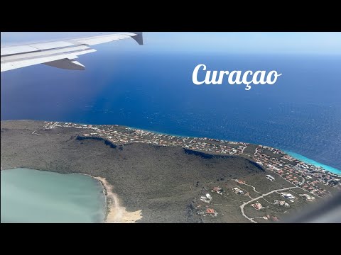 Landing into Curacao Hato International Airport, Willemstad, Curacao