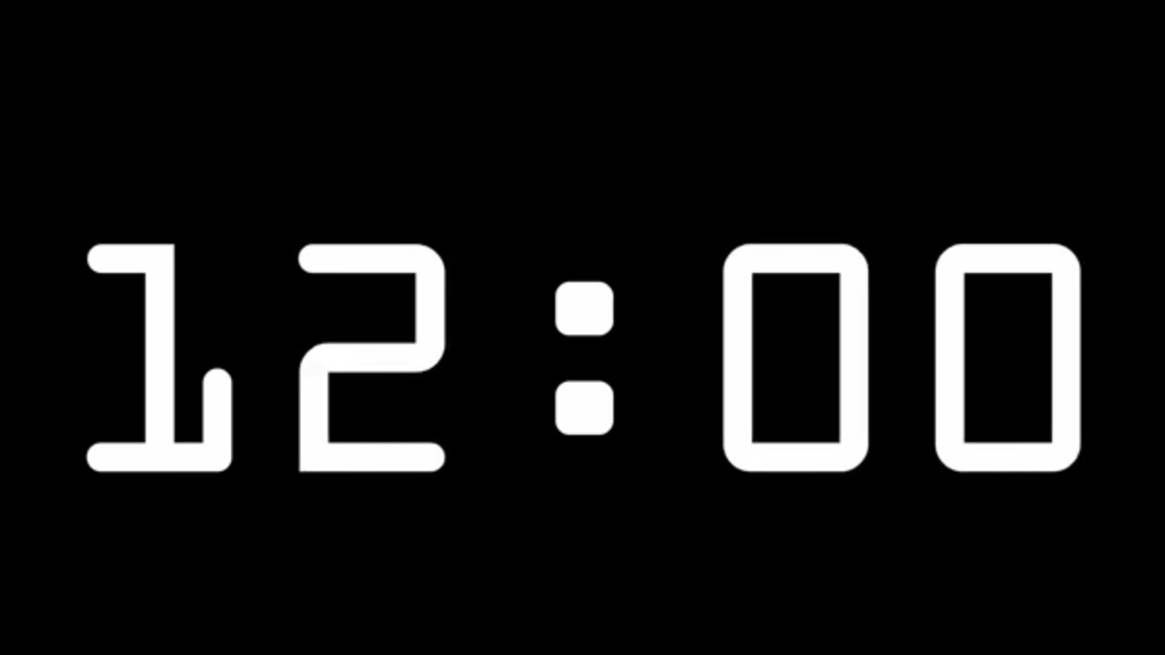 12 Minute Timer with Alarm (Count Up Stopwatch)