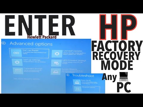 [HP] HOW TO ENTER FACTORY RECOVERY MODE OPTIONS FROM BOOT FOR HP LAPTOP / PC