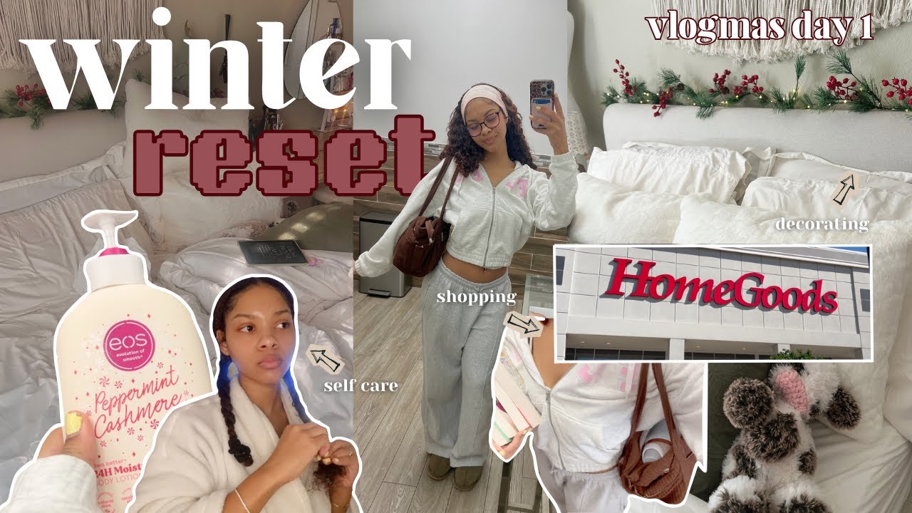 let's reset for winter ❄️ | shopping, cleaning, decorating, etc. | VLOGMAS DAY 1