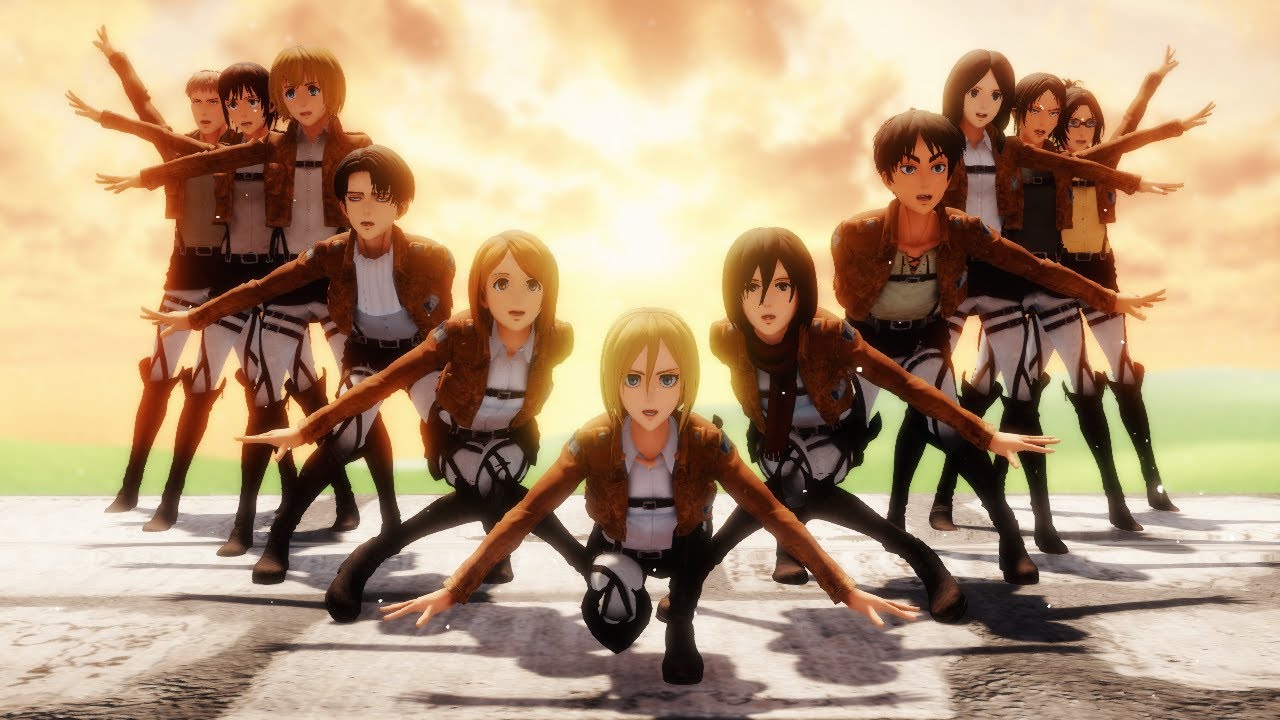 【MMD Shingeki No Kyojin】Help me !! 【Survey Corps】