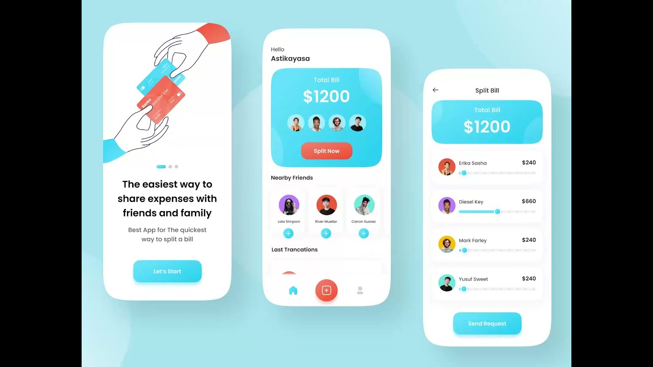 Split Bill App UI Interaction