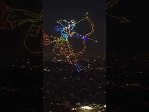 Shree Ram Mandir Ayodhya Drone Laser show