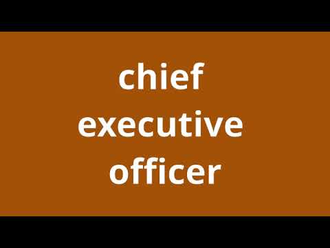what is the meaning of chief executive officer.