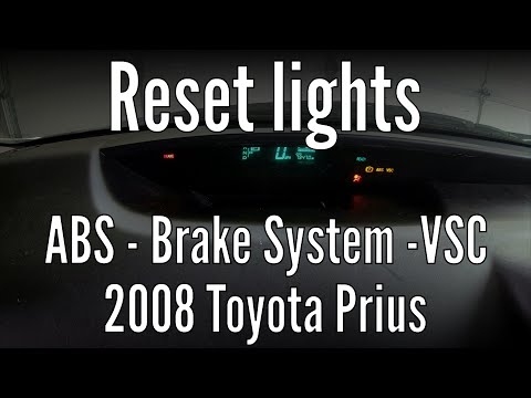 Reset the ABS, VSC and Brake system warning lights on Toyota Prius.