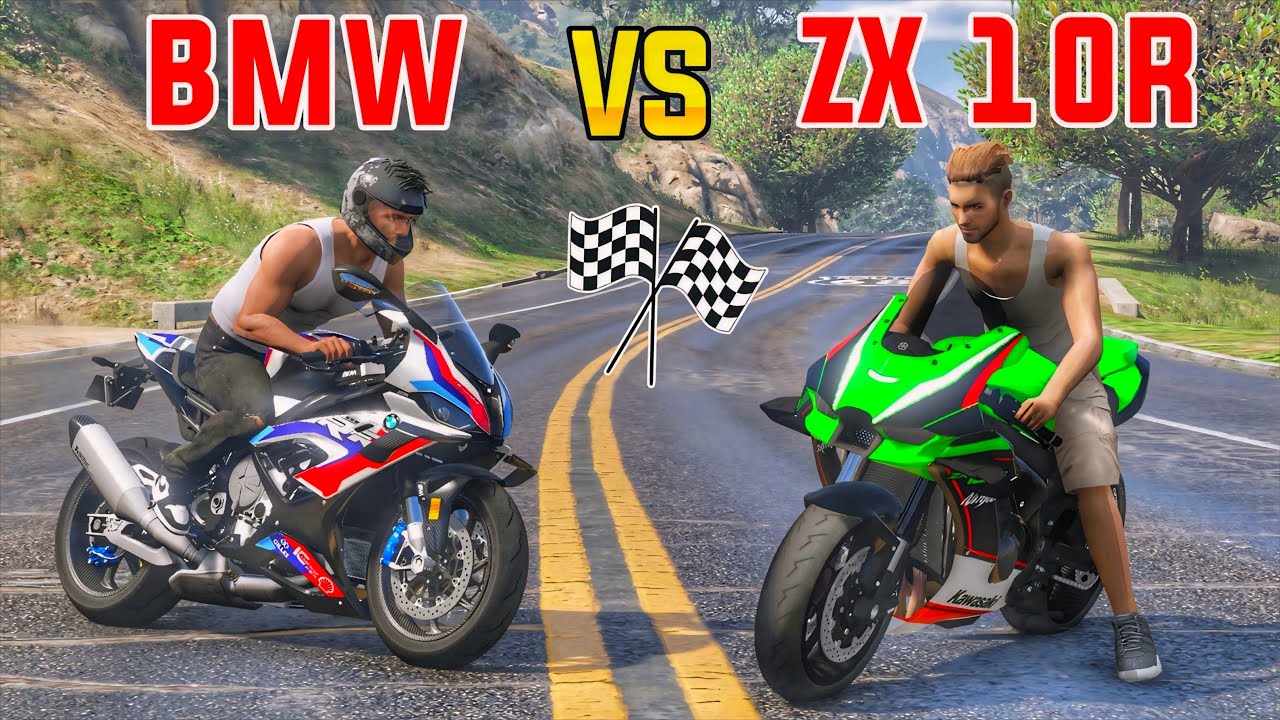 BMW Bike Vs ZX 10R Bike Race In Gta 5 | Gta 5 In Telugu #200