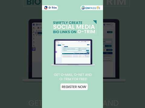 Create short links for your bio on O-Trim for FREE.
