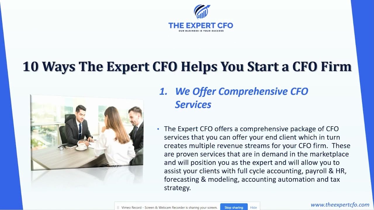 How The Expert CFO Helps - #1