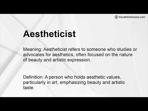 Aestheticist Meaning